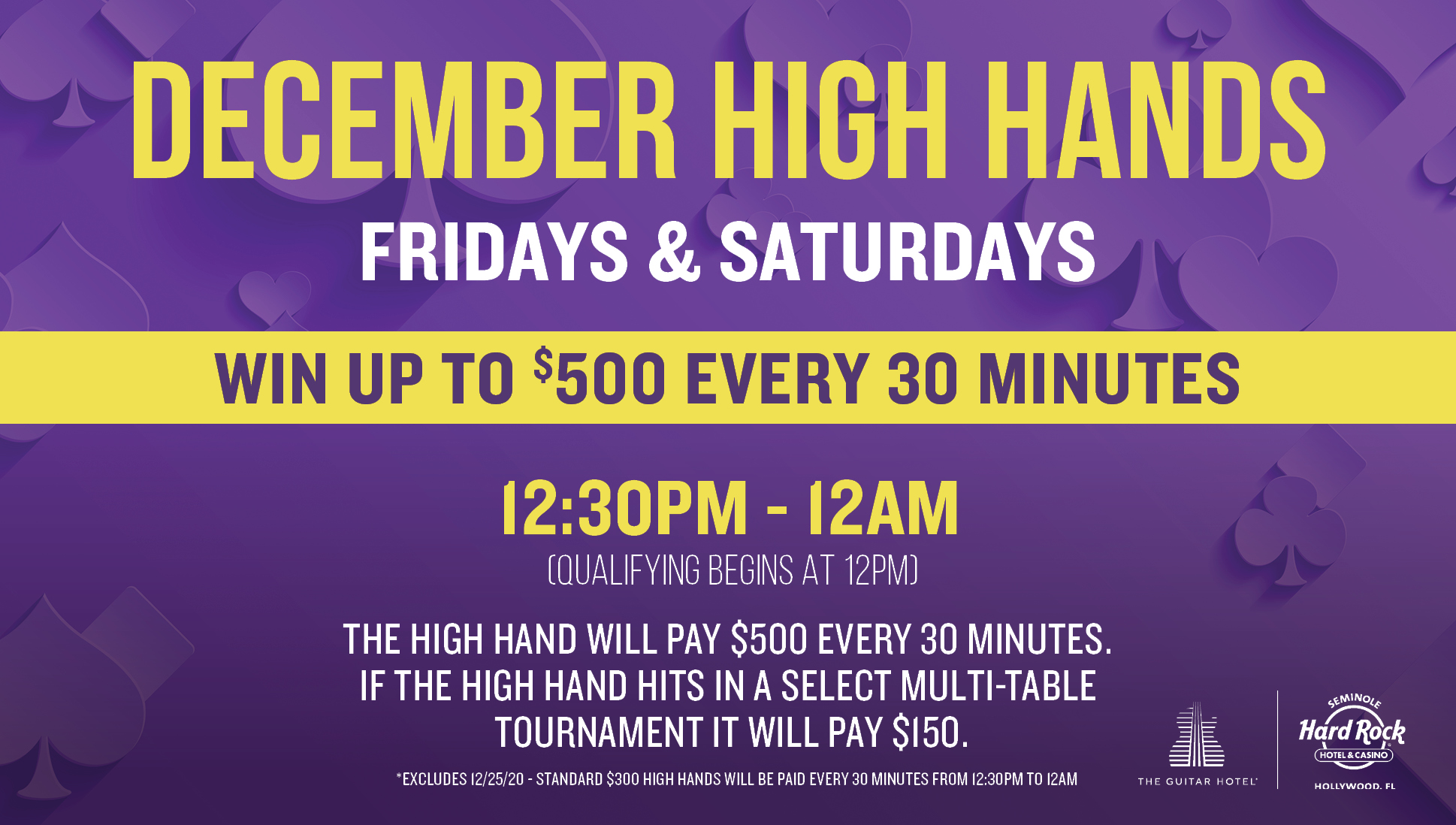 December 2020 Promotions | Seminole Hard Rock Hollywood Poker