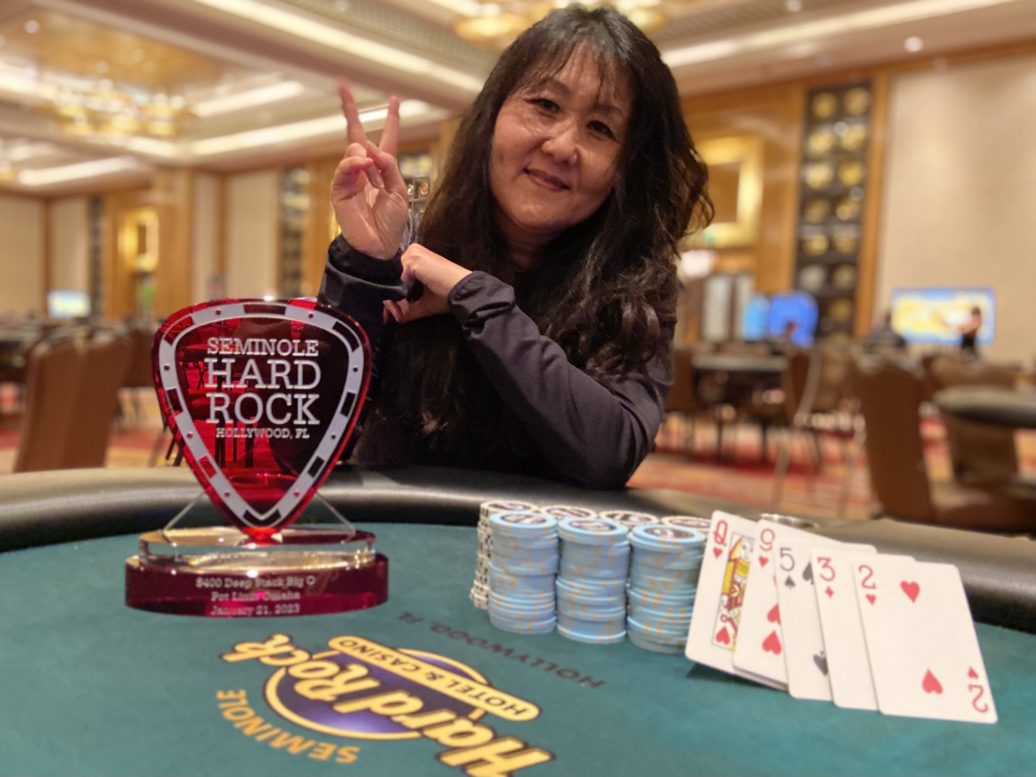 Sue Sanders Wins Event 31 of the 2023 Lucky Poker Open Outright for $11,130 | Seminole Hard Rock ...
